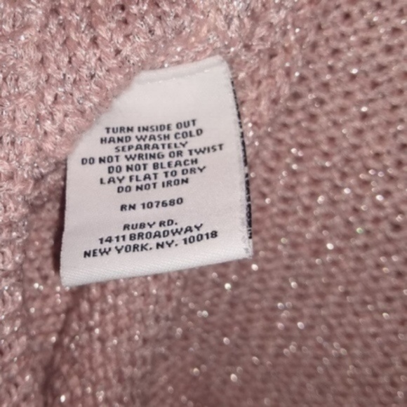 Ruby Rd. | Sweaters | Ruby Rd Blushed Pink Metallic Boucle Knit Sweater ...